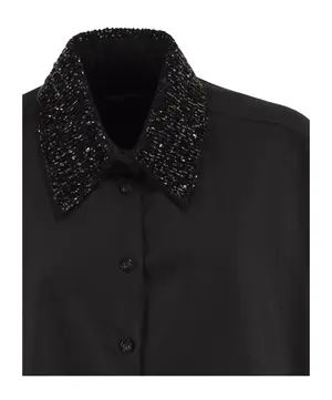 Fabiana Filippi Crystal-embellished Collar Shirt