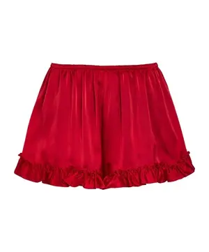 Simone Rocha Stretch Satin Shorts - Red