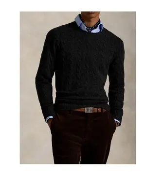 Polo Ralph Lauren Round-neck Twisted-knit Sweater