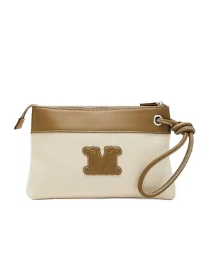 Max Mara Canvas Clutch - Camel