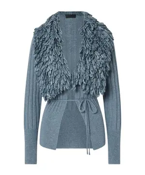 Liu Jo Tie-waist Knit Cardigan - Light Blue
