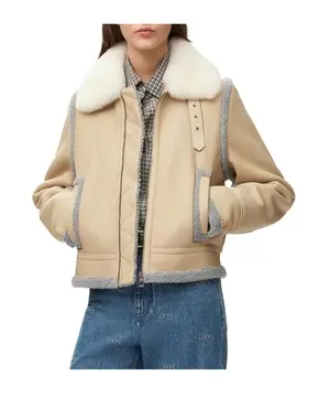 Loewe Jacket In Shearling - Light Brown
