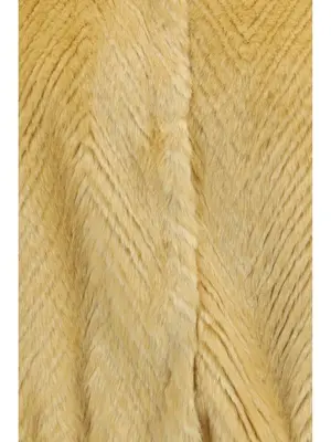 FORTE_FORTE Chevron Faux Fur Bomber Jacket