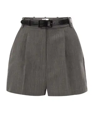 Elisabetta Franchi Pleated Shorts - Grey