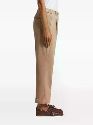 Peserico Pleated Turn-up Tapered Trousers