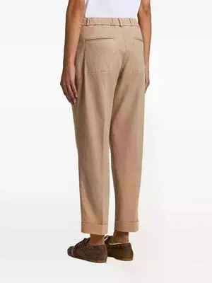 Peserico Pleated Turn-up Tapered Trousers