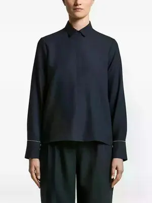 Peserico Concealed-front Wool Shirt