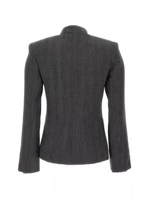 Coperni Herringbone-pattern Asymmetrical-fastening Jacket