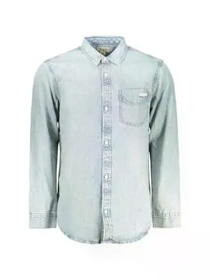 Calvin Klein Faded-wash Denim Shirt - Blue