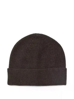 Peserico Jacquard-knit Beanie Hat - Brown