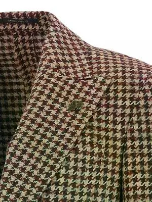 GABRIELE PASINI Houndstooth-pattern Peak-lapel Blazer