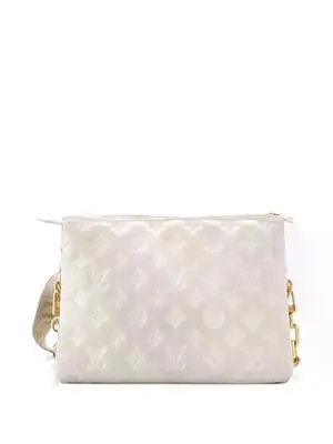 LOUIS VUITTON Coussin Bag Monogram Embossed Lambskin Pm Crossbody Bag - Neutrals