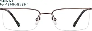 Zenni Rectangle Glasses Titanium Frame - Brown