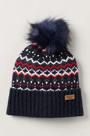 Barbour Kgsford Fair Isle Beanie - Blue Pattern