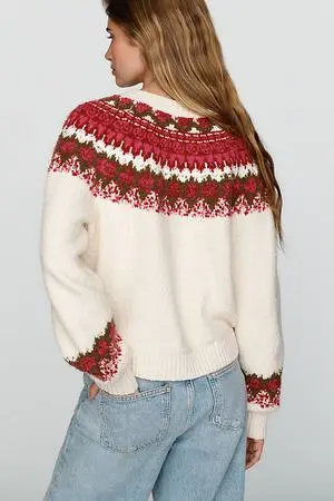 PILCRO Cotton Wool Blend Henley Sweater