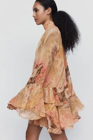 CURAAE Zela Mock Neck Mi Dress