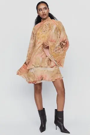 CURAAE Zela Mock Neck Mi Dress
