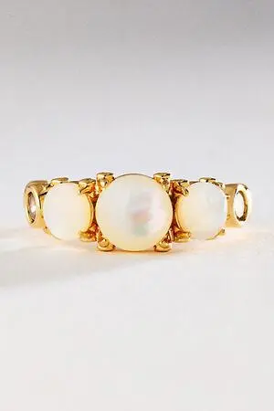 Anthropologie Stone Bubble Rg - Pearl