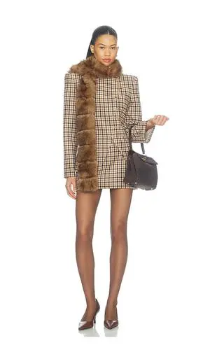 MAUDE CLUB Ria Scarf In Brown