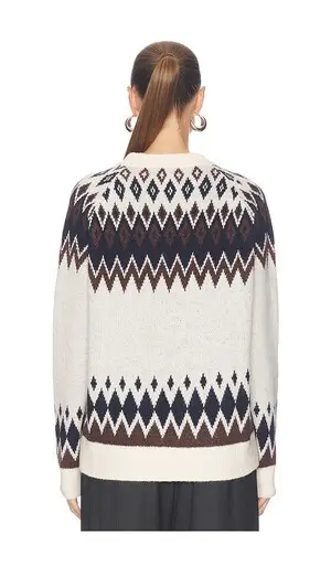 MORE TO COME Calantha Fairisle Sweater In Ivory