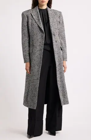 BOSS Molita Peak Lapel A-line Coat