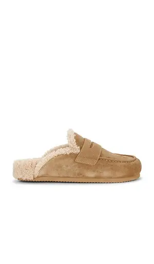 Paige Wynn Mule Loafer In Brown - Camel