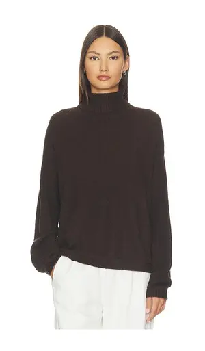 American Vintage Quity Sweater In Chocolate - Choco Chine