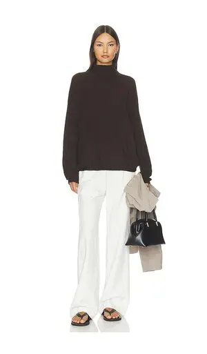 American Vintage Quity Sweater In Chocolate