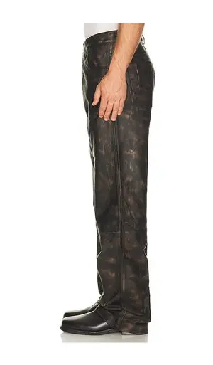 WON HUNDRED Genoa Leather Pants In Brown