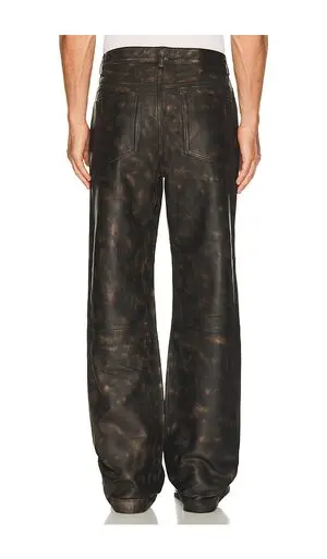 WON HUNDRED Genoa Leather Pants In Brown
