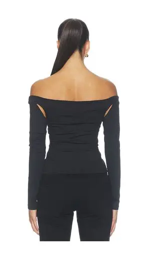 Susana Monaco Cross Over Longsleeve Top