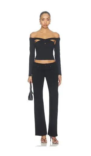 Susana Monaco Cross Over Longsleeve Top