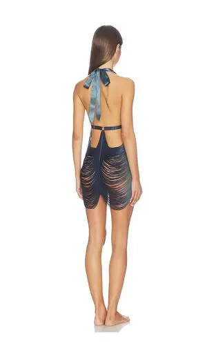 THISTLE AND SPIRE Fringe Benefits Slip In Blue