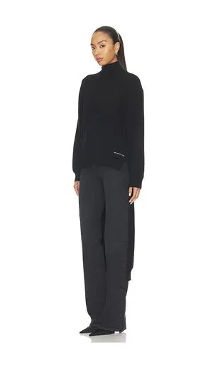 Alexander Wang Long Sleeve Turtleneck With High Low Hem