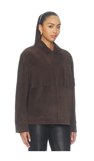 FRAME The Suede Rodeo Jacket In Brown
