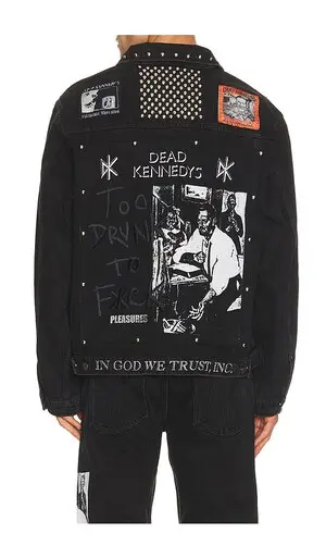 PLEASURES X Dead Kennedys Diy Trucker Jacket