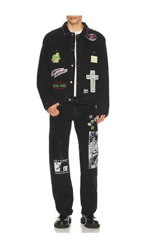 PLEASURES X Dead Kennedys Diy Trucker Jacket