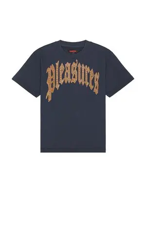 PLEASURES Twitch Studded Tee In Blue