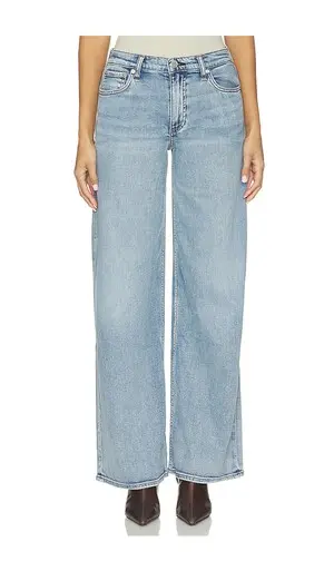 Rag & Bone Sofie Full Length Wide Jeans In Blue
