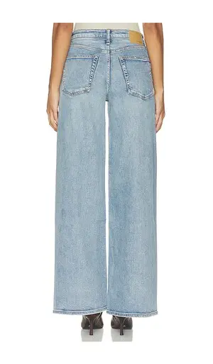 Rag & Bone Sofie Full Length Wide Jeans In Blue