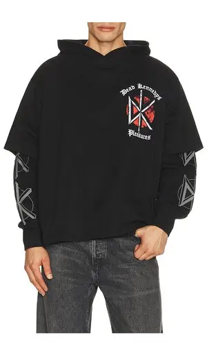 PLEASURES X Dead Kennedys Layered Hoodie