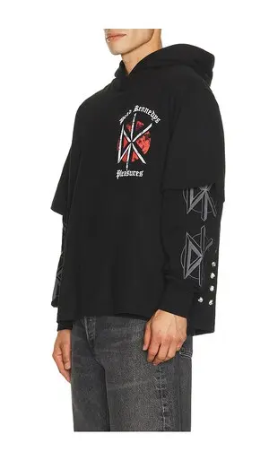 PLEASURES X Dead Kennedys Layered Hoodie