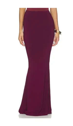 Norma Kamali Obie Long Skirt In Wine