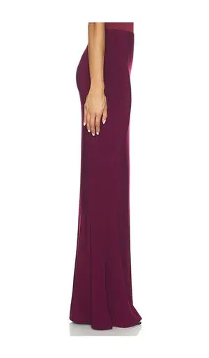 Norma Kamali Obie Long Skirt In Wine