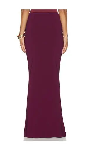 Norma Kamali Obie Long Skirt In Wine