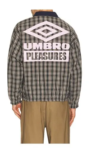 PLEASURES X Umbro Diamonds Reversible Blouson Jacket In Blue