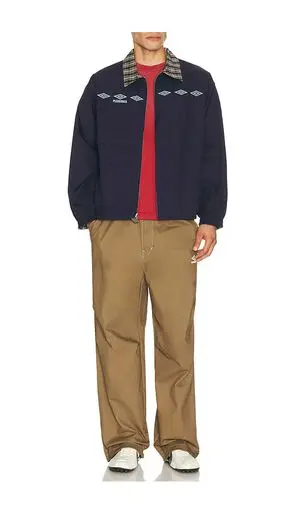 PLEASURES X Umbro Diamonds Reversible Blouson Jacket In Blue