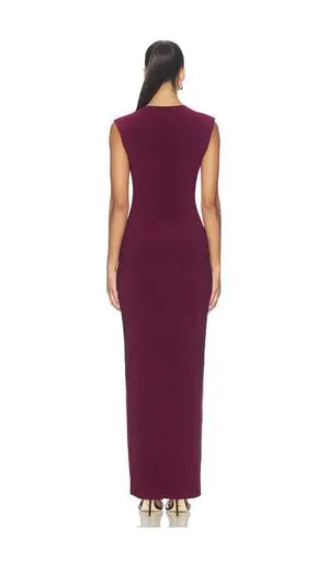 Norma Kamali Sleeveless Long Dress In Wine