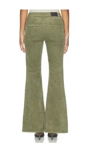 PISTOLA Kinsley Mid Rise Ultra Flare Jeans In Olive