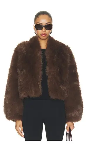 NONCHALANT LABEL Daphne Faux Fur Jacket